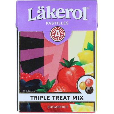 Läkerol Triple Treat Mix sugarfree Big Pack 75g - Csokibarát